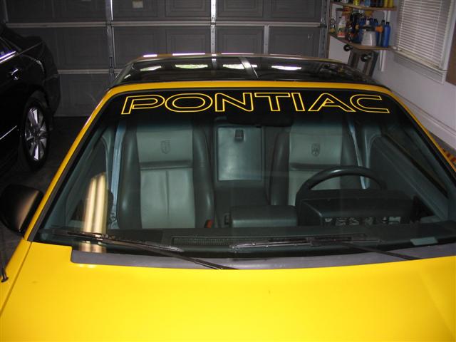 PONTIAC WINDSHIELD DECAL - Pennock's Fiero Forum